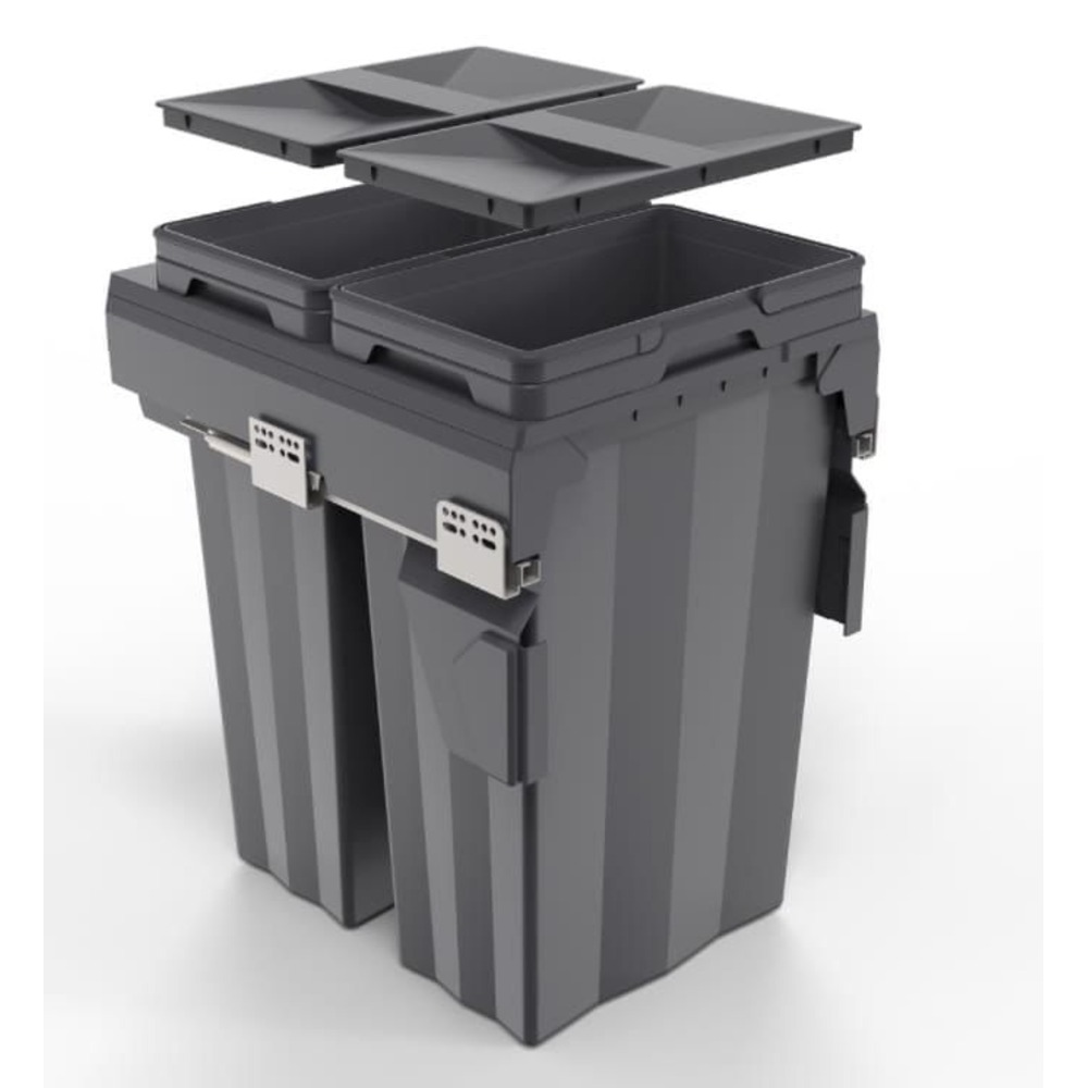 Elite - Soft Close Max Volume Waste Bin - 74L (2*37L)