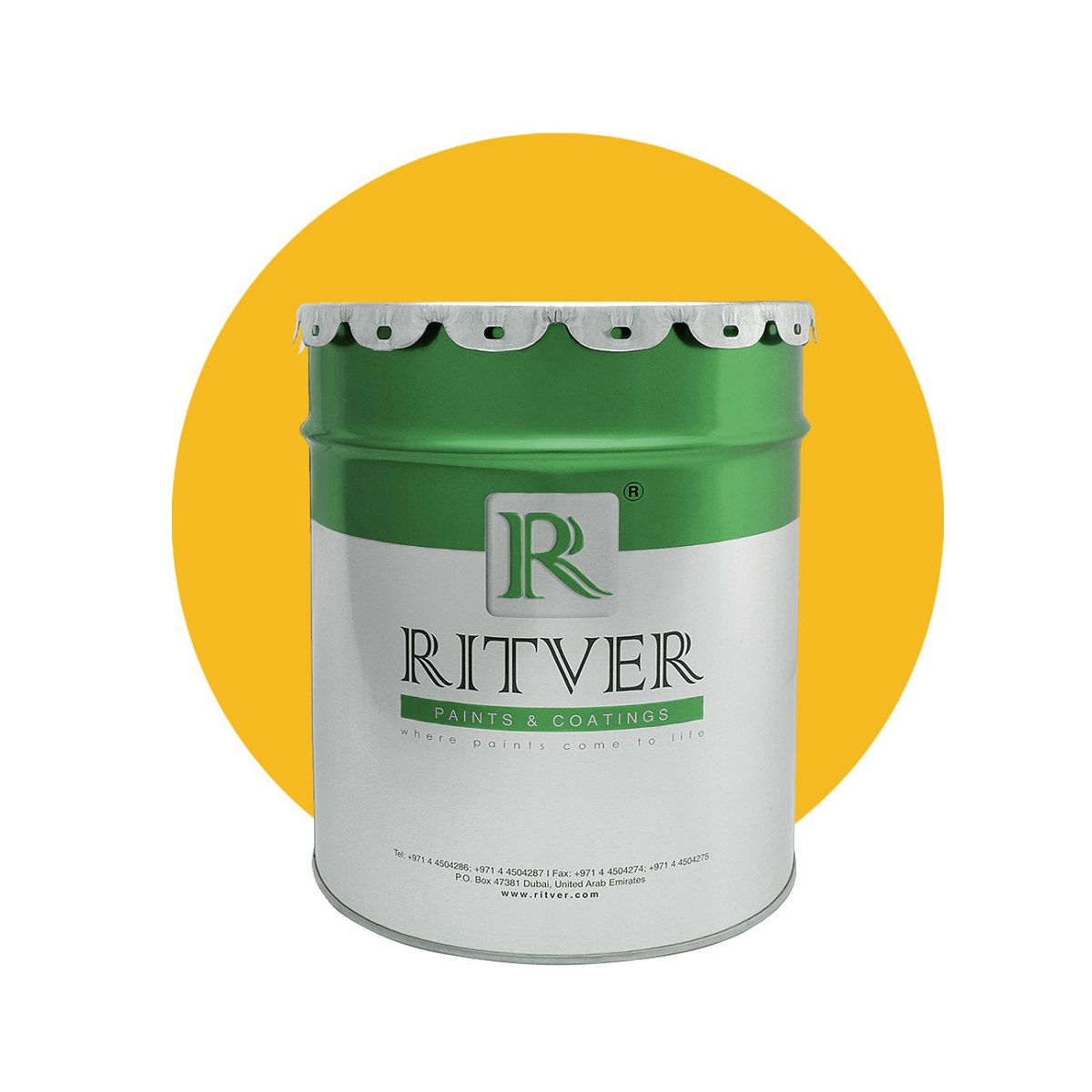 Ritver - Diamond Matt Emulsion Wall Paint 3.6L - Autumn Yellow Color