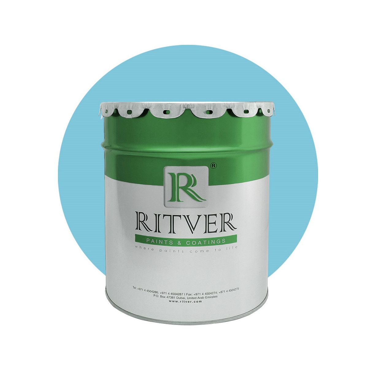 Ritver - Water Based Emulsion Wall Paint 18L - Blue Stars Color