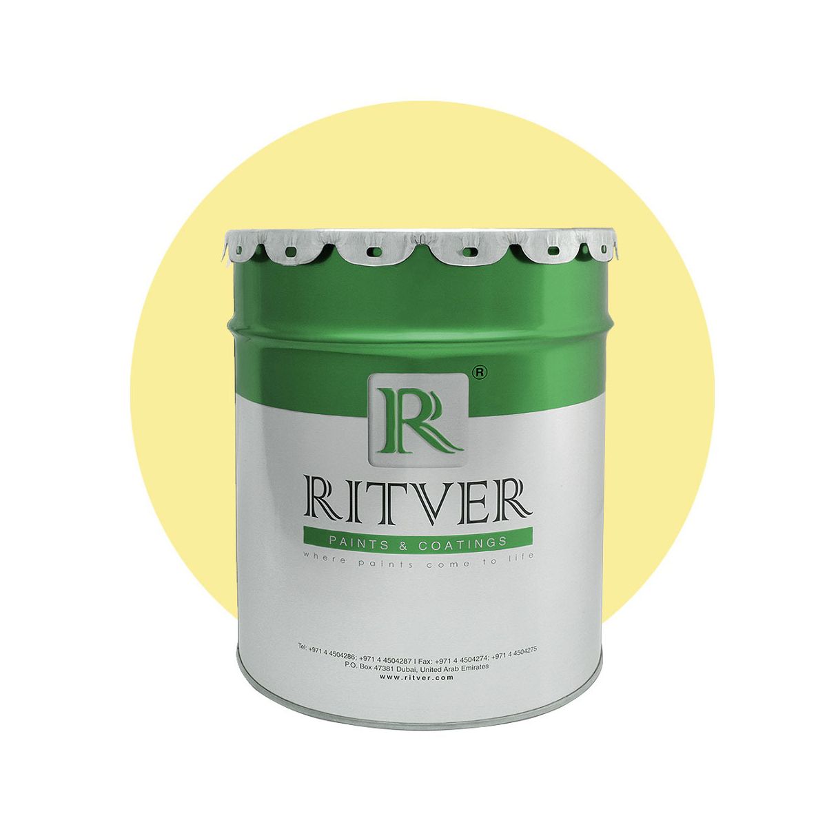 Ritver - Water Based Emulsion Wall Paint 18L - Dirty Yellow Color