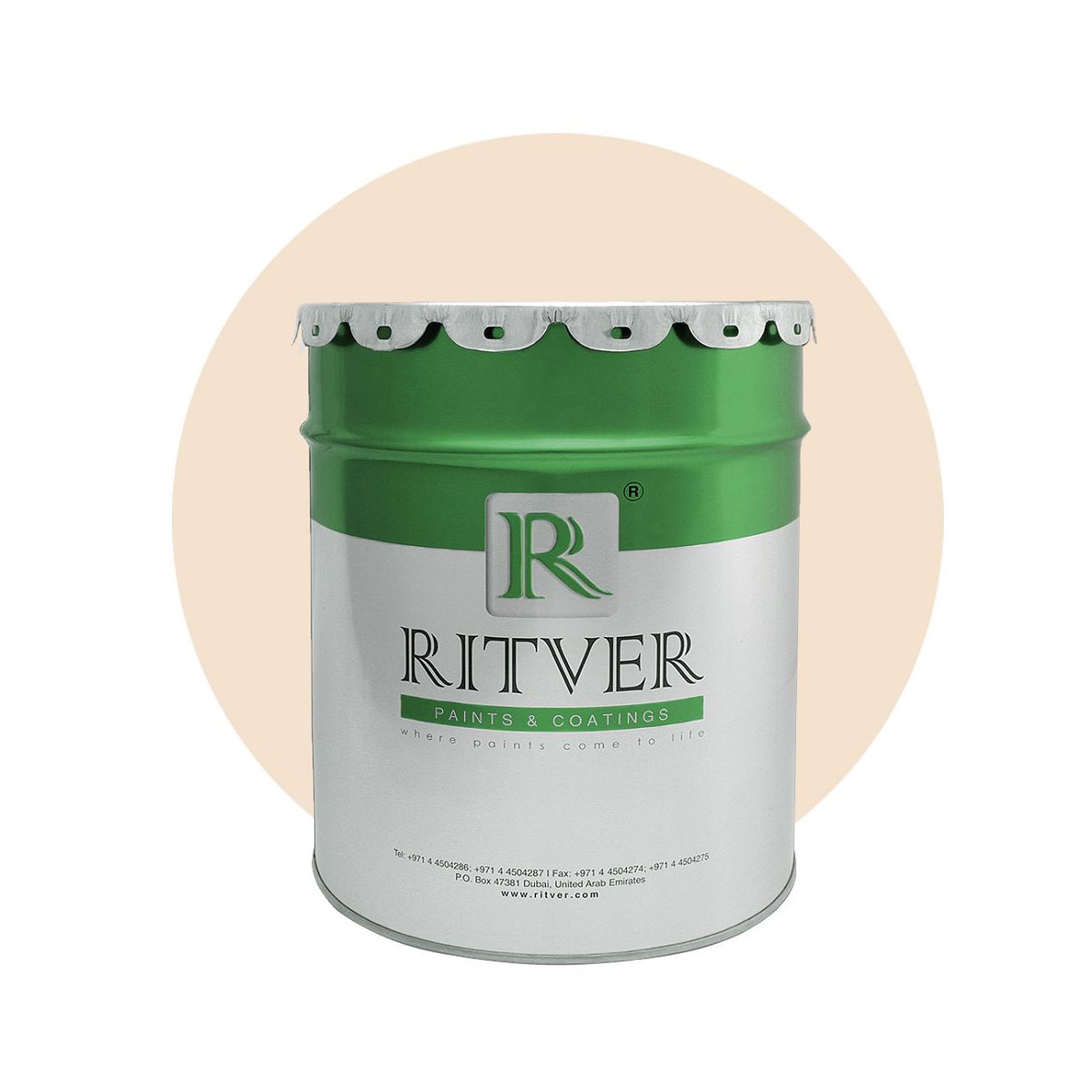 Ritver - Diamond Matt Emulsion Wall Paint 3.6L - Middle Cream Color