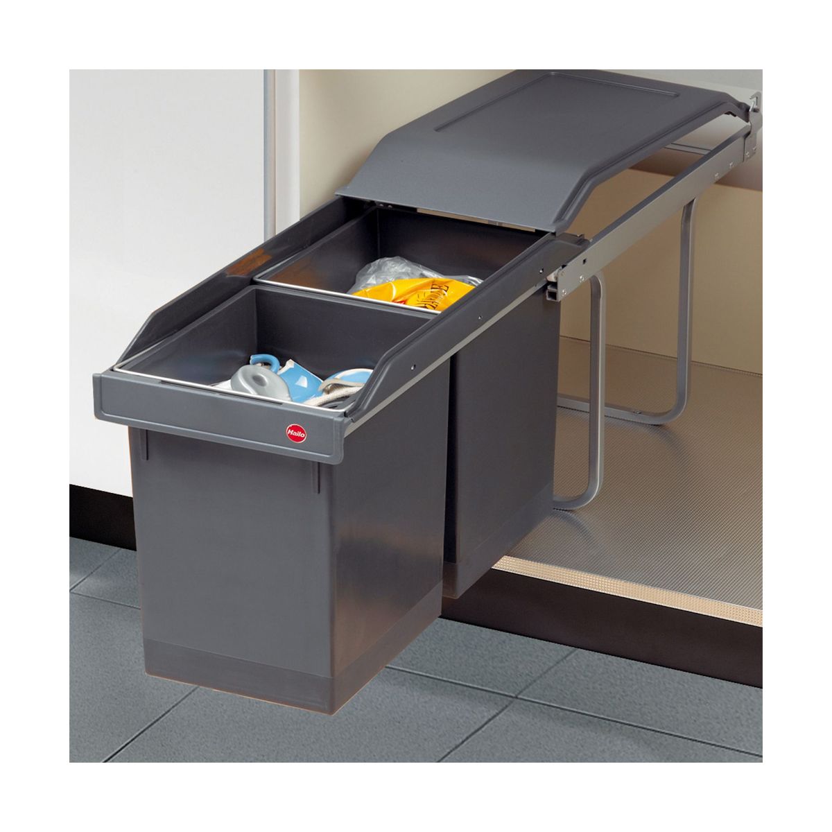 Hailo - Pull-Out Waste Bin 300mm 15x2 liter