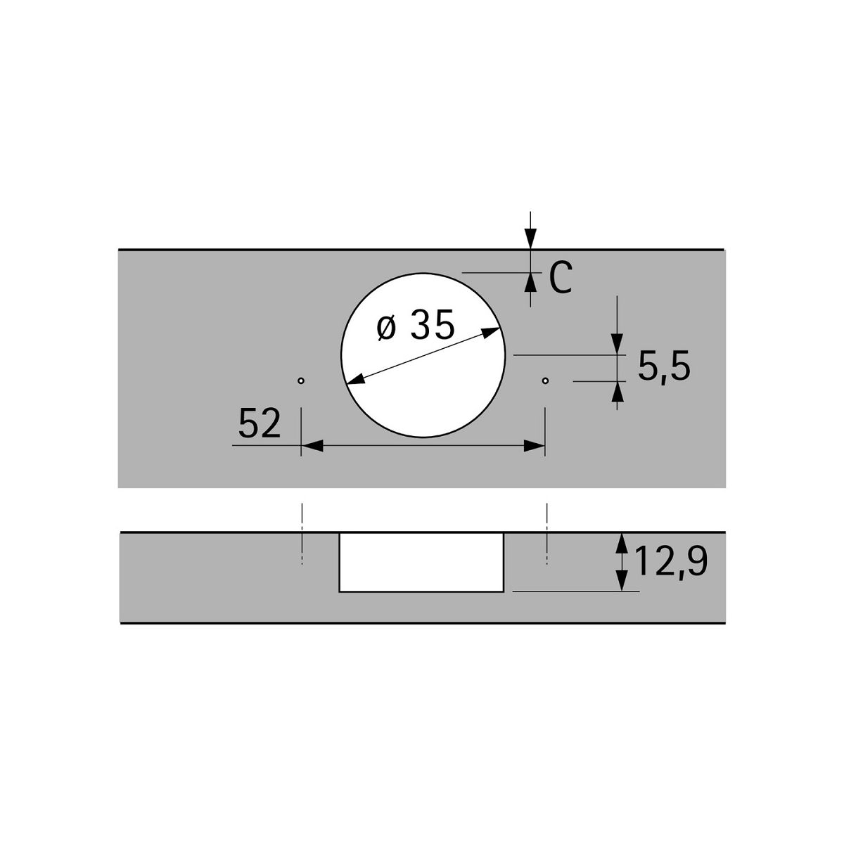 Hettich - Sensys Angle Hinge W90 With Integrated Silent System - Inset ...