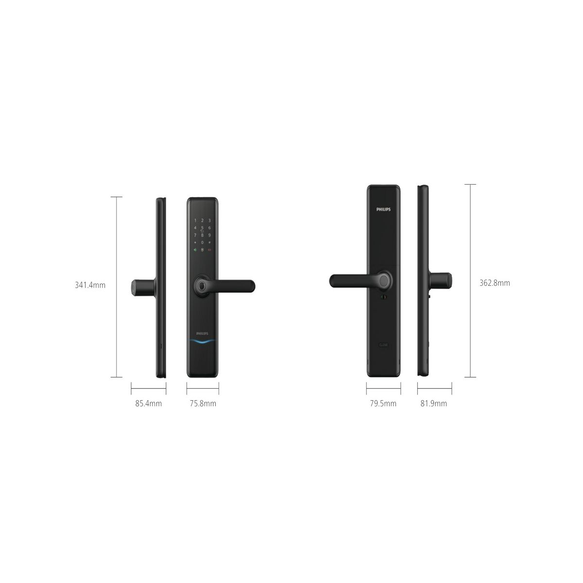 Philips - Easy Key Lever Smart Door Lock With Bluetooth