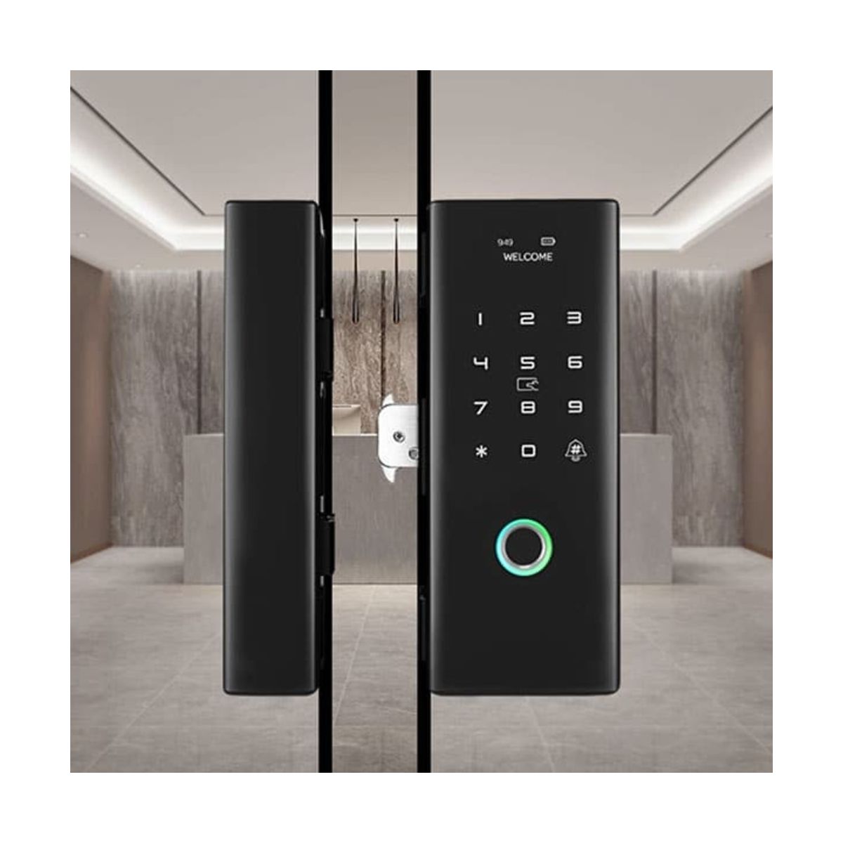 Oji - GL2 Smart Door Lock for Glass Doors with Biometric and Smartphone App