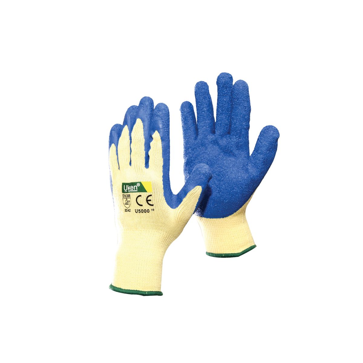Uken - Safety Gloves with Latex Blue Grip