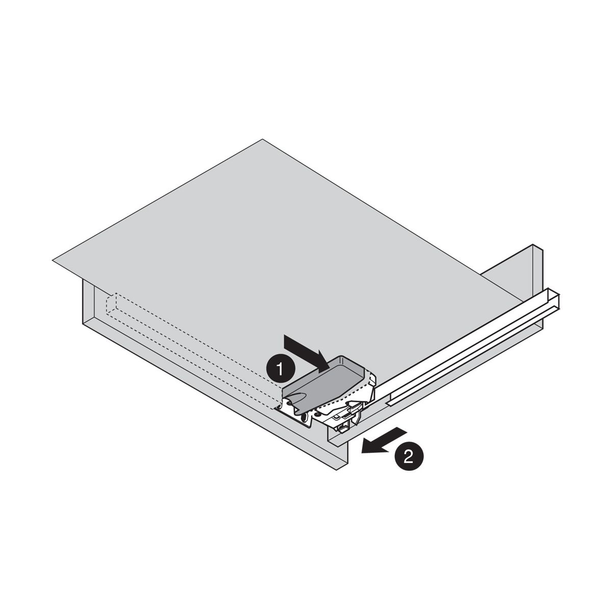 Blum - Tandem Plus Integrated Blumotion Full Extension Runner + Locking ...