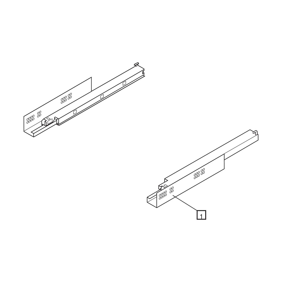 Blum - Tandem Plus Integrated Blumotion Full Extension Runner + Locking ...