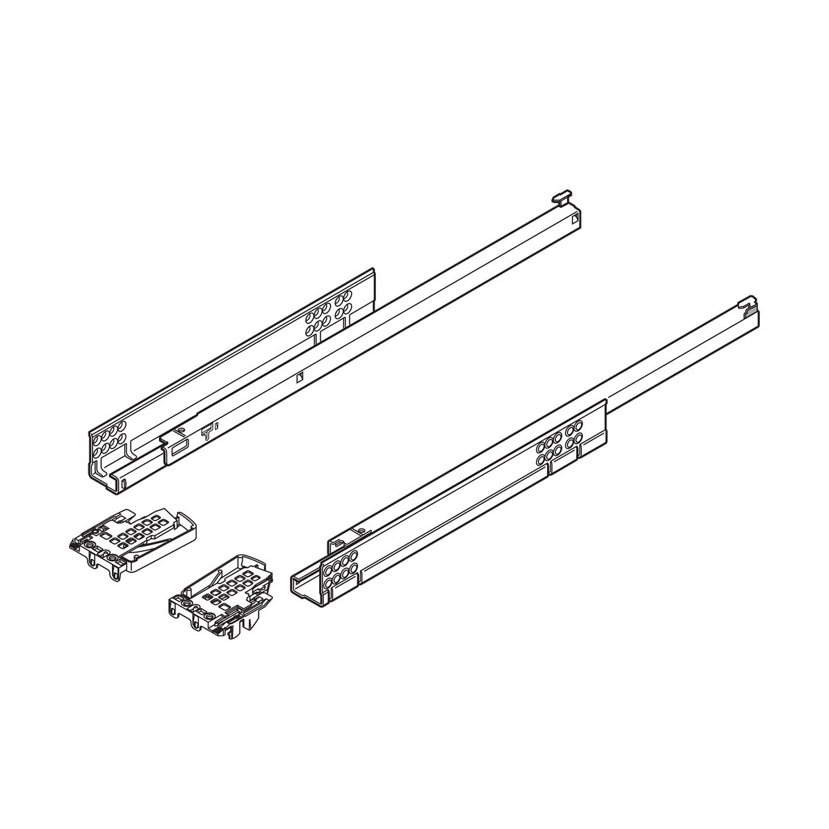 Blum - Tandem Tip-on Single Extension Runner + Locking Device - Pair ...