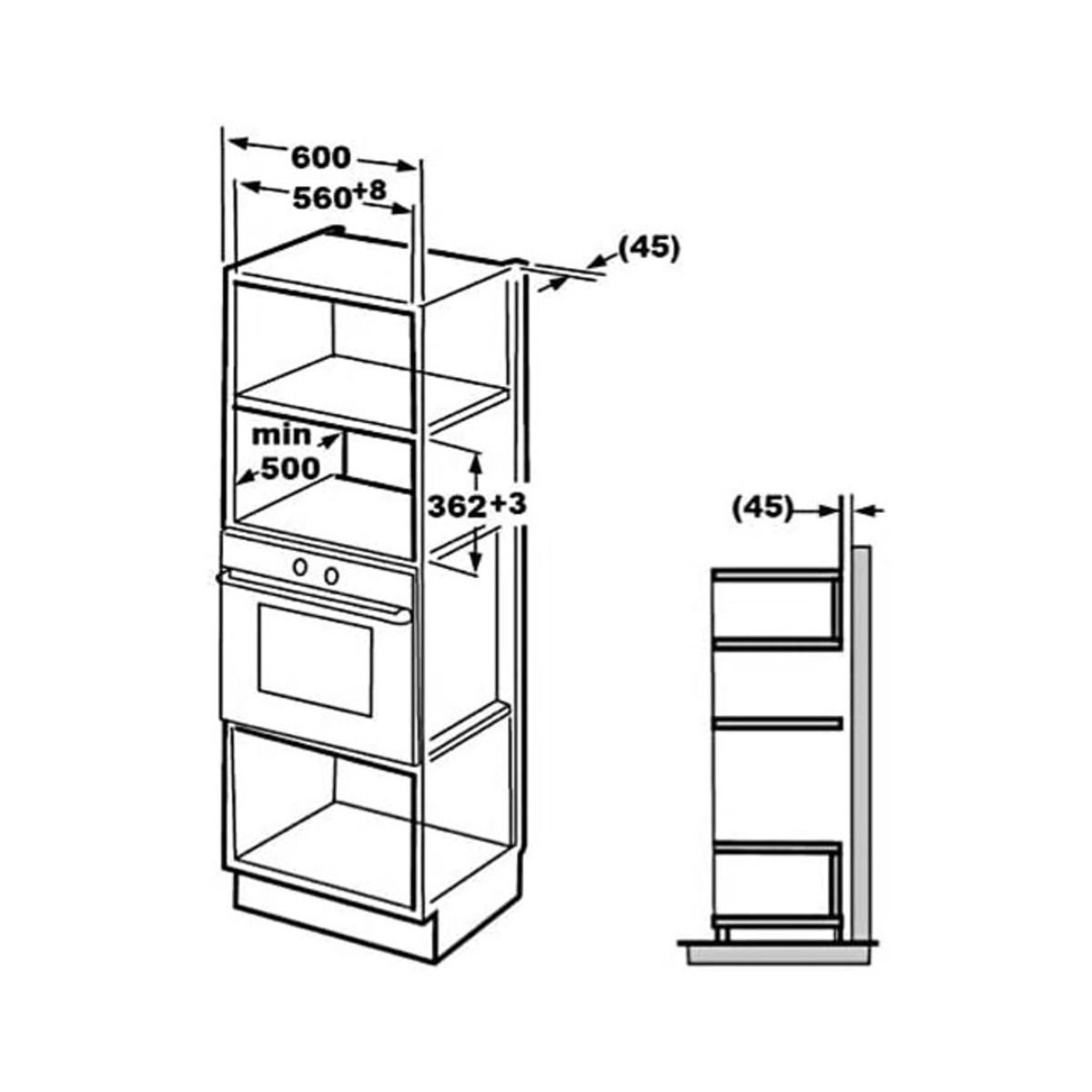 Baumatic Built-In Microwave Oven Stainless Steel