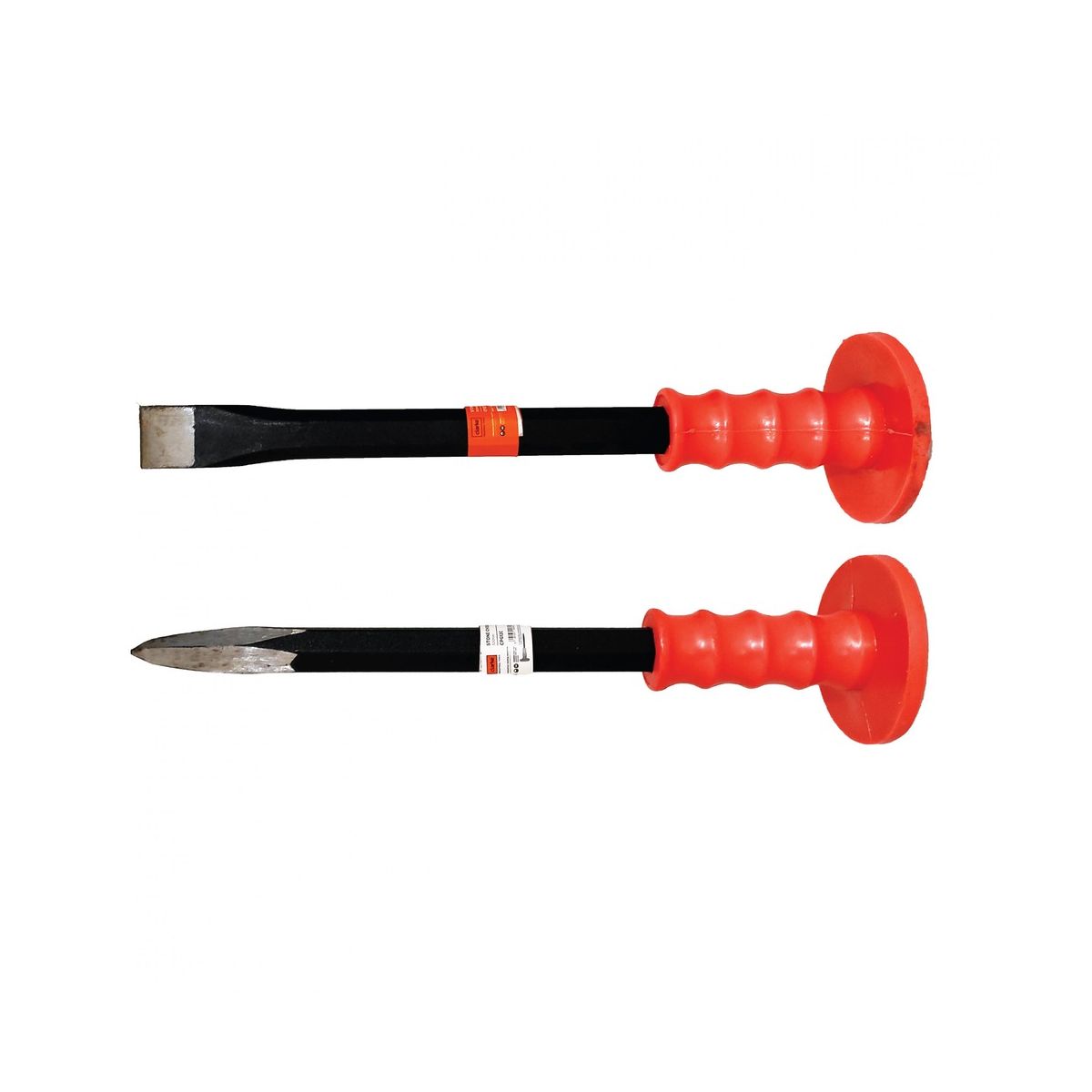 Clarke - Concrete Chisel 12 inch Powder Coated with Orange Color Fibre ...