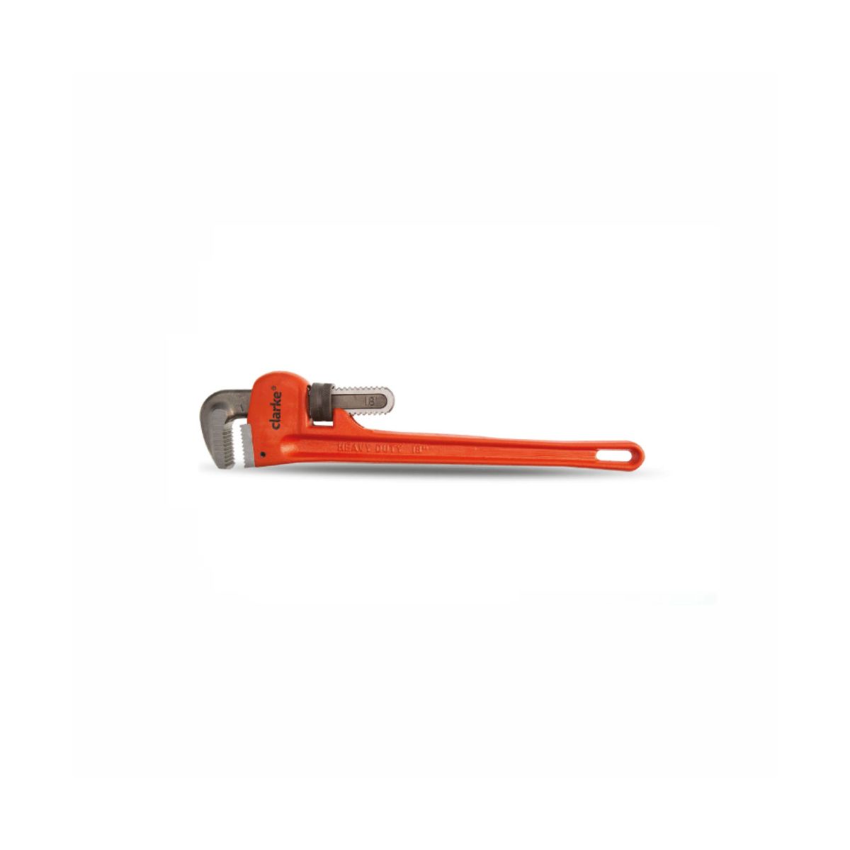 Clarke - Pipe Wrench Drop Forged Hook Jaw High Torque Heavy Duty Orange ...