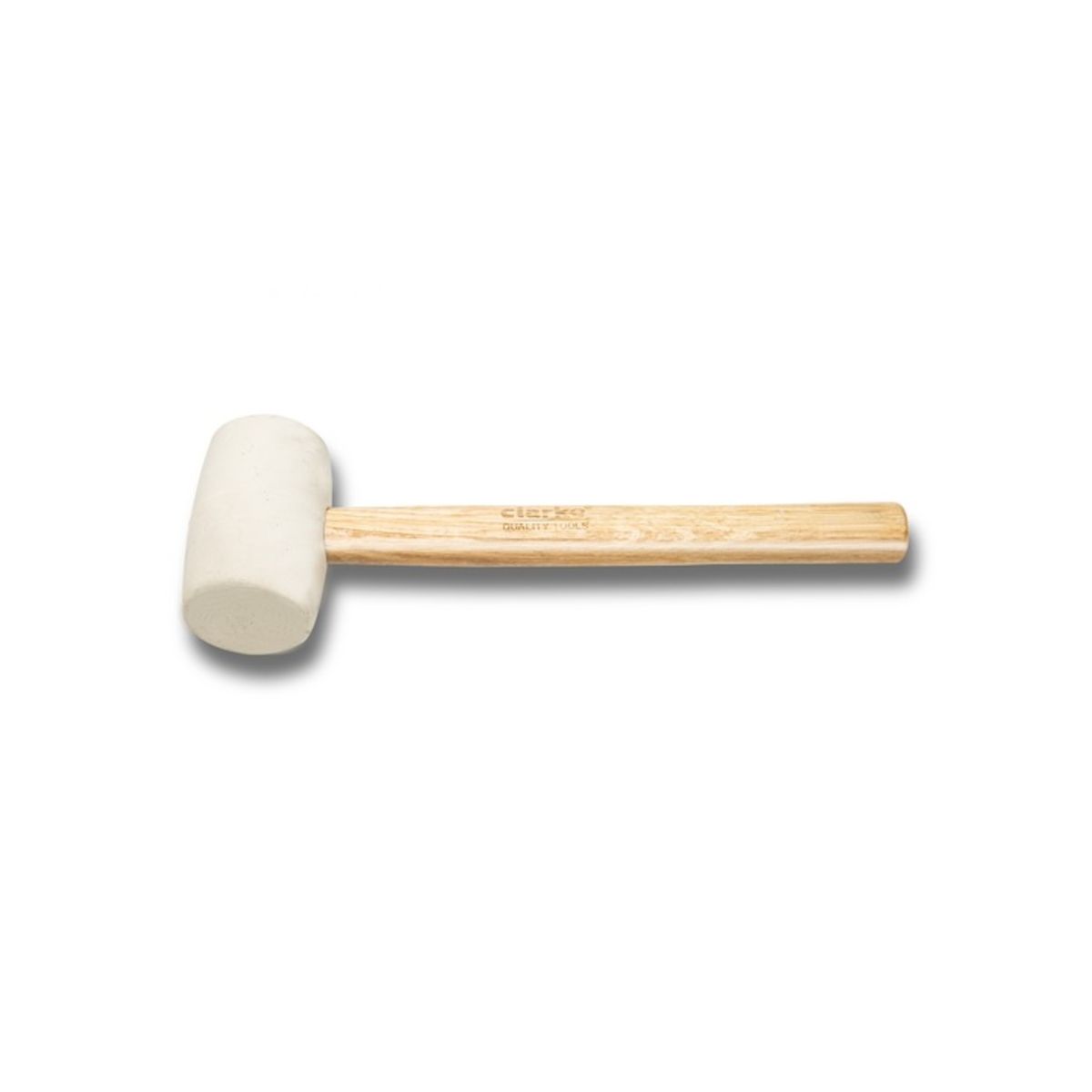 Clarke - Rubber Hammer 11 inch Beech Wood Handle with White Rubber Head