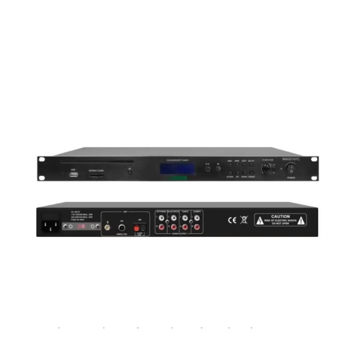 DSPPA 1U Multi-Channel Media Player With CD/MP3