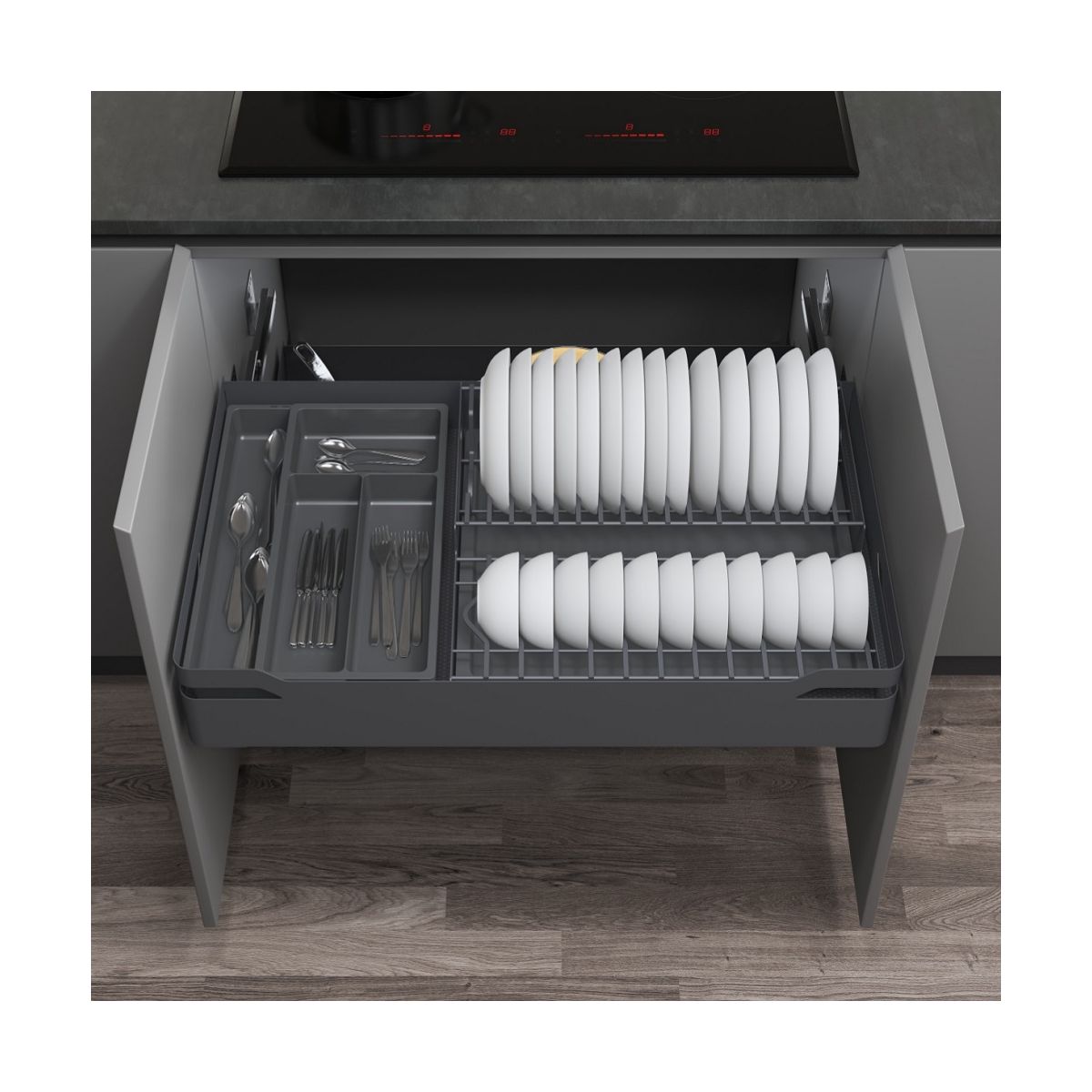 Elite Soft-Close Dish Pull-Out Anti-Slip Matt with Optional Door Link ...