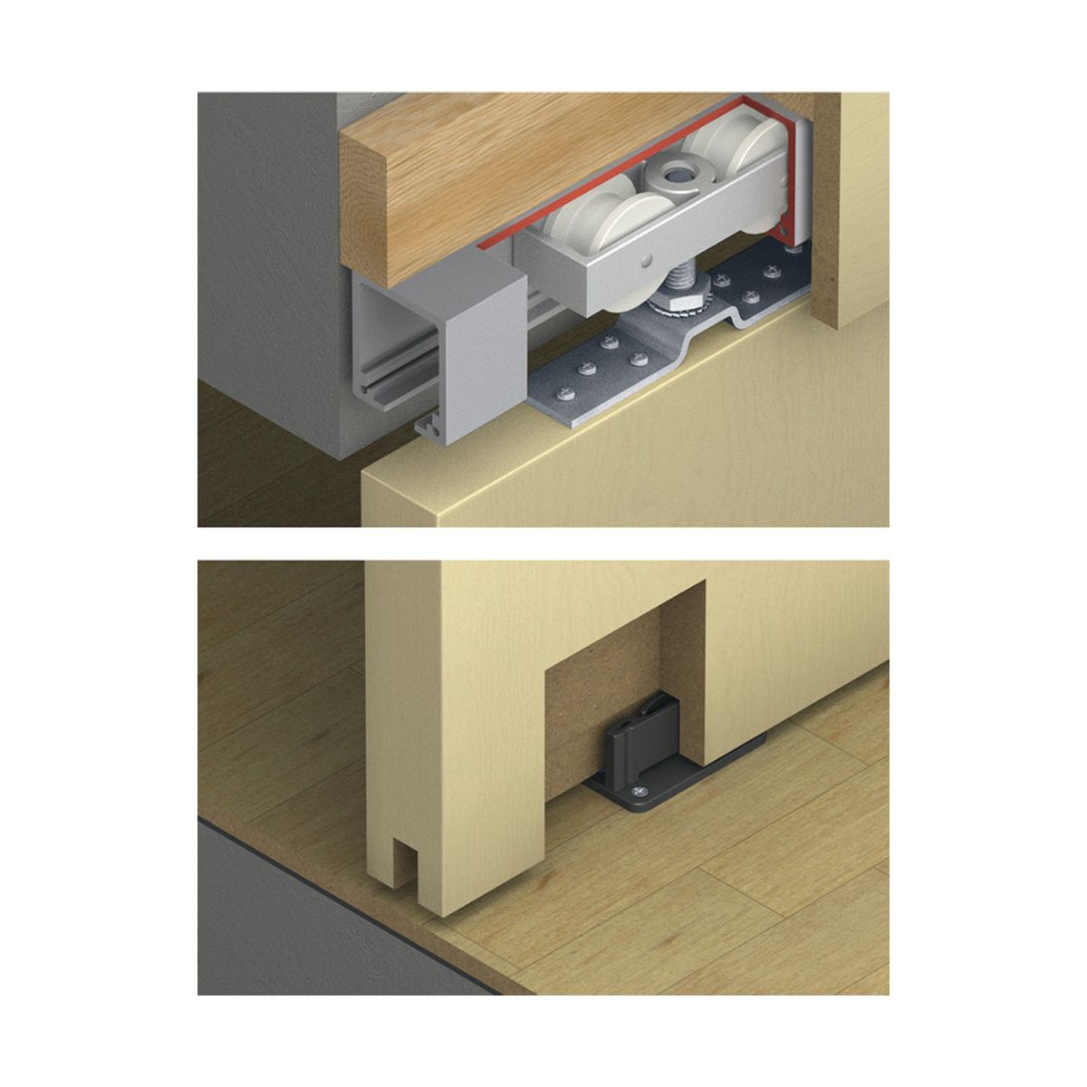 Hawa - Junior 160/A Hardware System for Sliding Doors - Track Stop