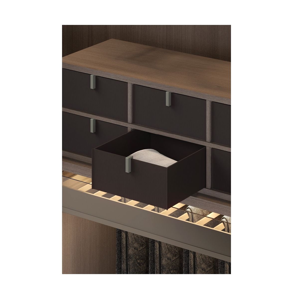 Elite - Concise and Modern Pull-Out Leather Box - Matrix Series